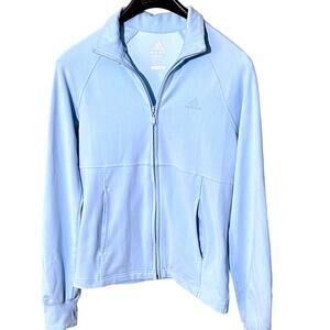 adidas | Jackets & Coats | Adidas Womens S Full Zip Baby Blue Track ...